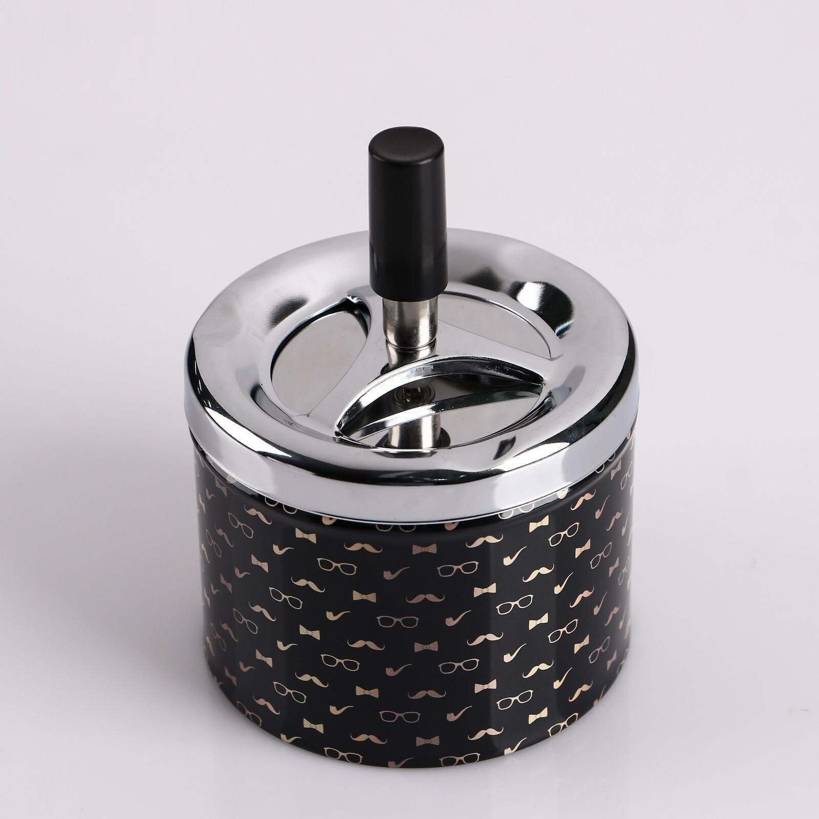 Пепельница для дома бездымная "Smoking", 12 × 9 см, микс, серебристый