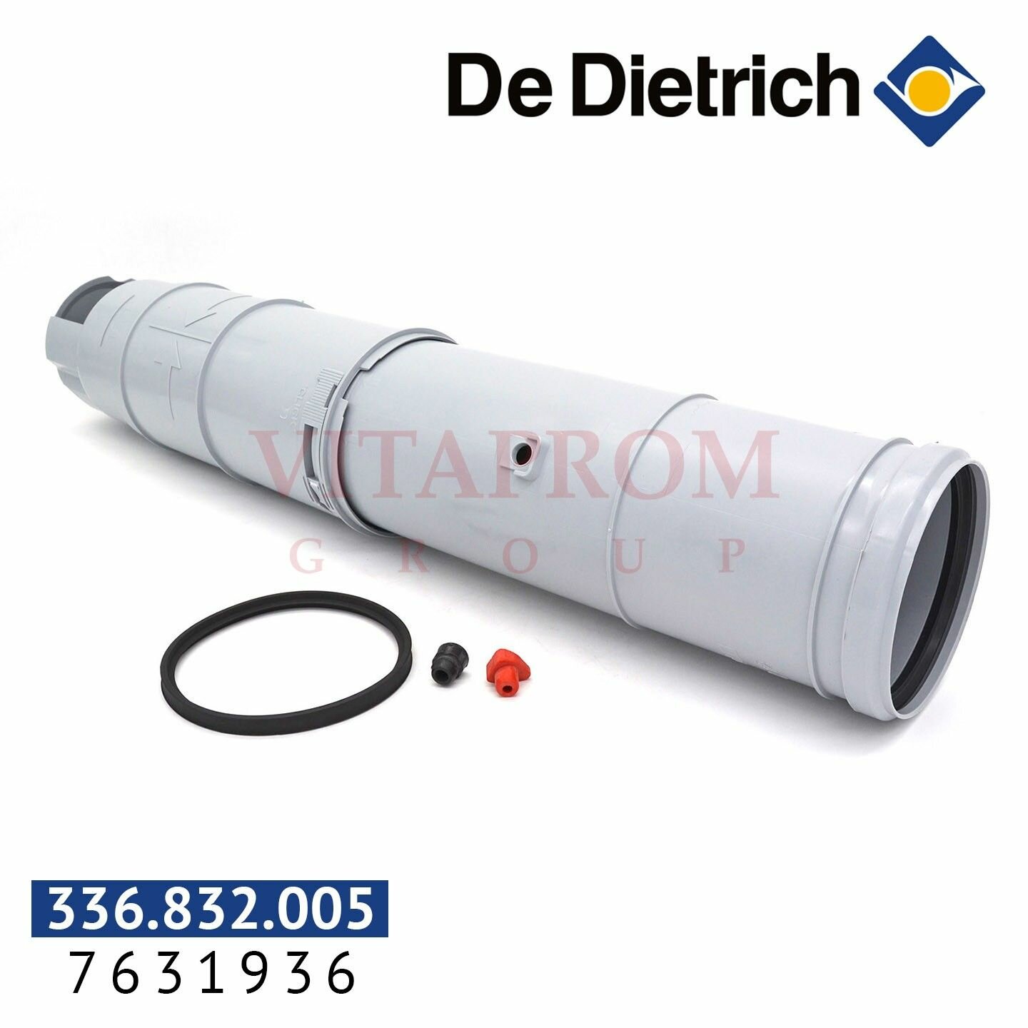 Труба De Dietrich 7631936 для отвода продуктов сгорания, DN100