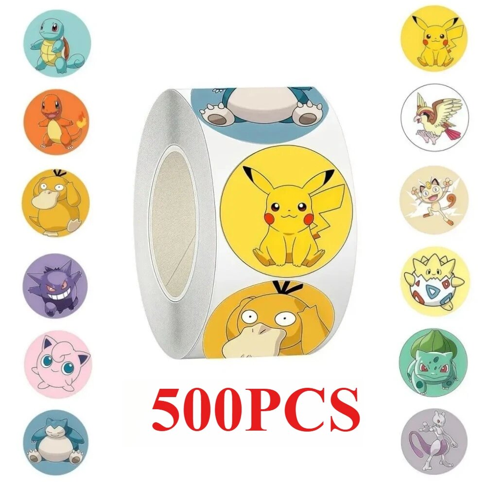 Наклейки Pokemon Pikachu 500PCS