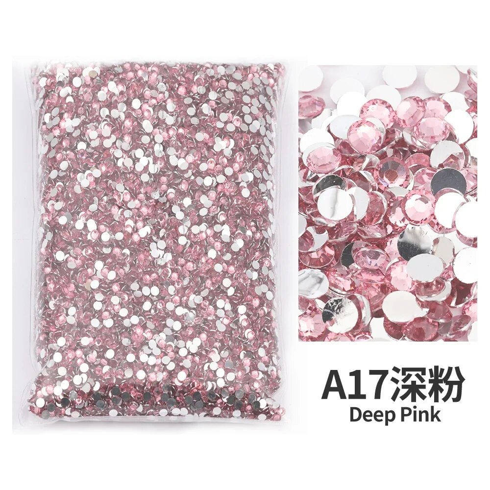 Кристаллы для рукоделия, розовый, 4 мм, SS16-5000pcs