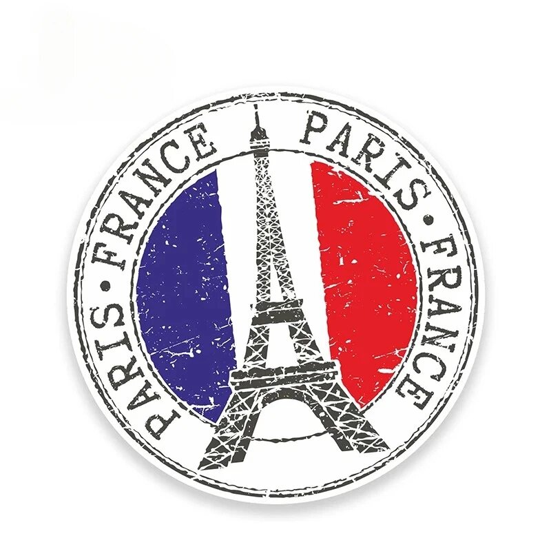 Наклейка Paris France, 13x13 см, водостойкая, цвет B