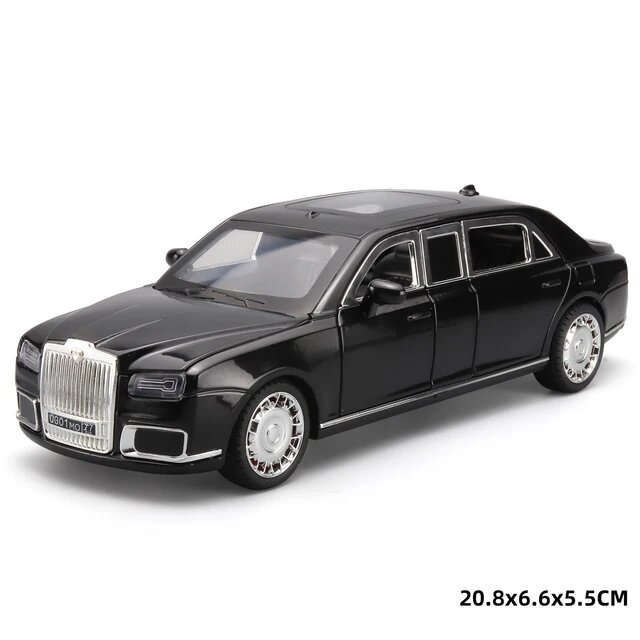 1:24 Aurus Motors Aurus Senat Россия Президентский автомобиль Модель литой машины Звук и свет Детская игрушка Коллекционные предметы Подарок на день рождения