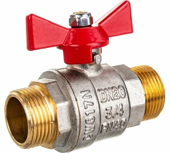 Кран шаровой 3/4" НН бабочка BASE VALTEC (VT.219. N.05)