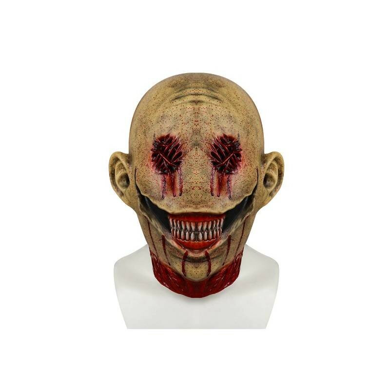 Haunting Halloween маска зловещая безликая череп инопланетянин для лица для страшных тематик, улыбка