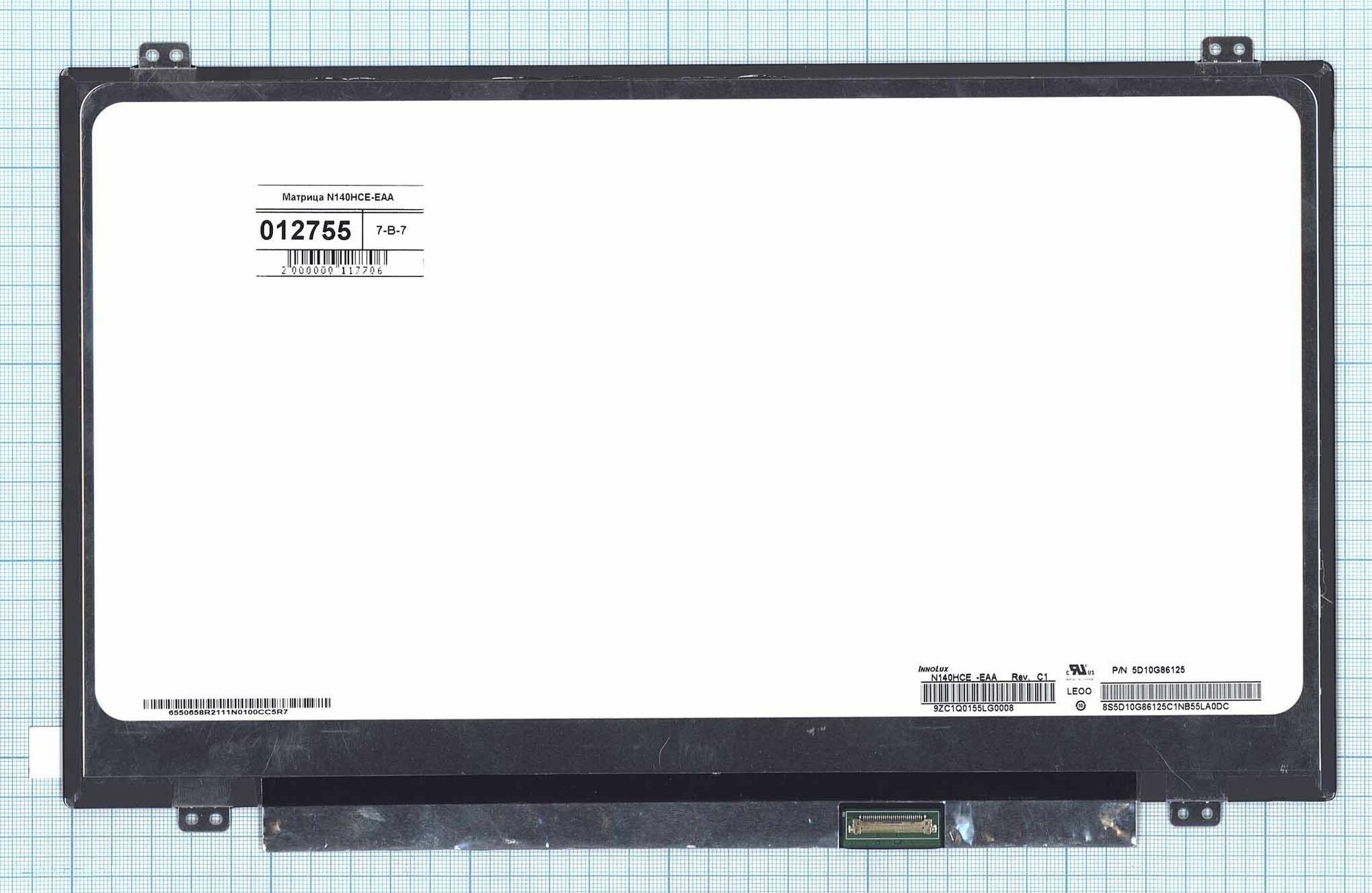 Матрица совместимая с N140HCE-EAA, Диагональ 14, 1920x1080 (Full HD), Светодиодная (LED)