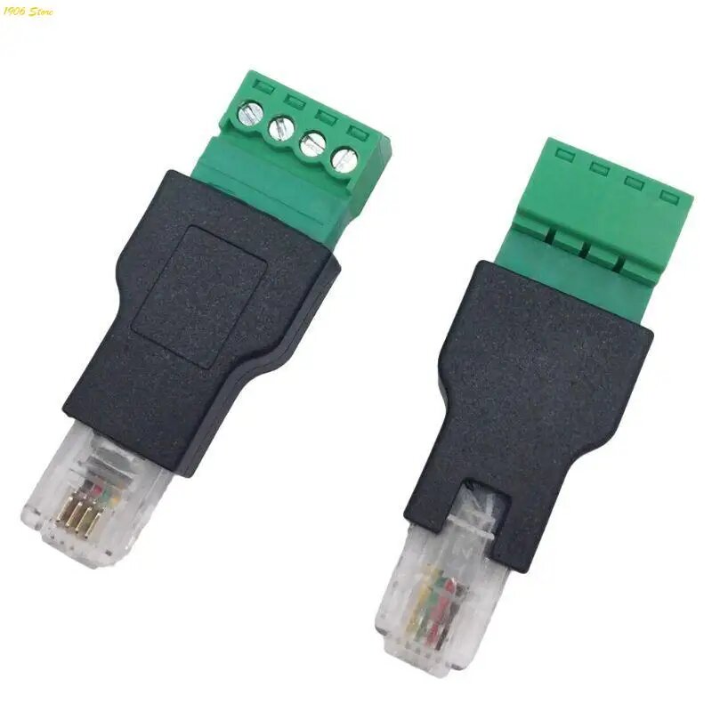 U1JB RJ11 для винтового клеммного адаптера 4P 4C Мужчина -4 -контактный винтовой разъем клемма