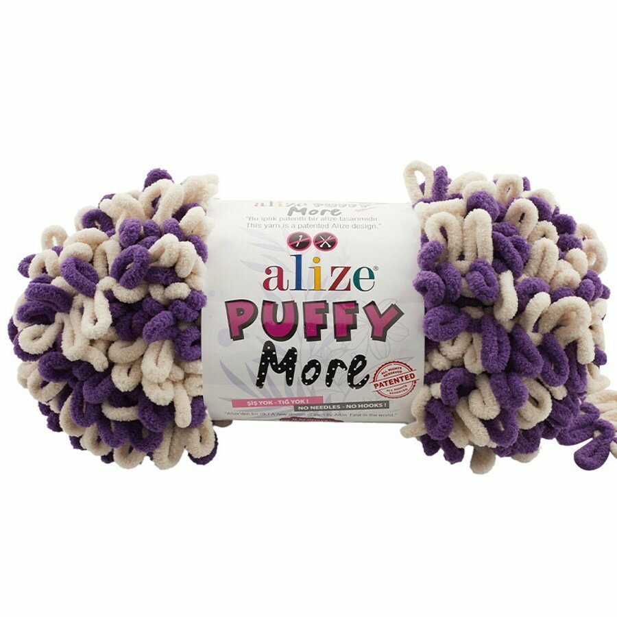 Пряжа Alize PUFFY MORE 6541 принт (2 мотка)