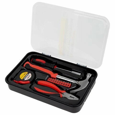 Набор инструментов столярно-слесарный, 14 предметов, пластиковый бокс, грандмастер, 671324