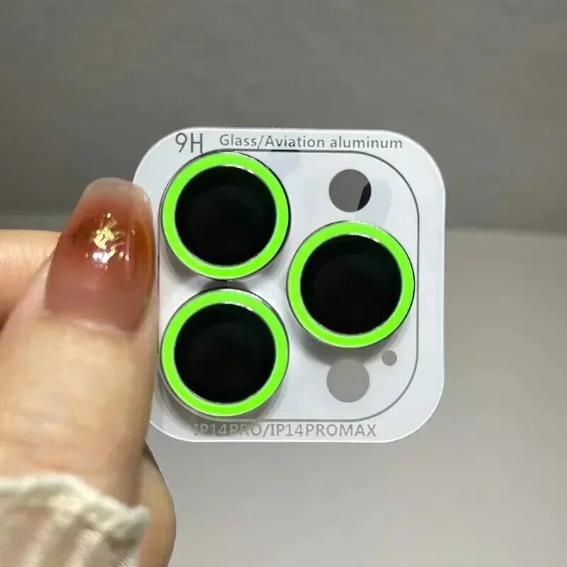 2-3 шт. пленка для объектива для IPhone 14 15 16Pro светящаяся в темноте for 14proMax(3pcs, Orange
