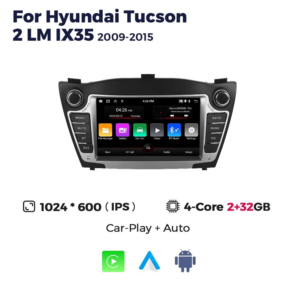 MEKEDE 7 "Carplay авто радио мультимедийный плеер для Hyundai Tucson 2 IX35 2009-2015 MN-HY08-H2