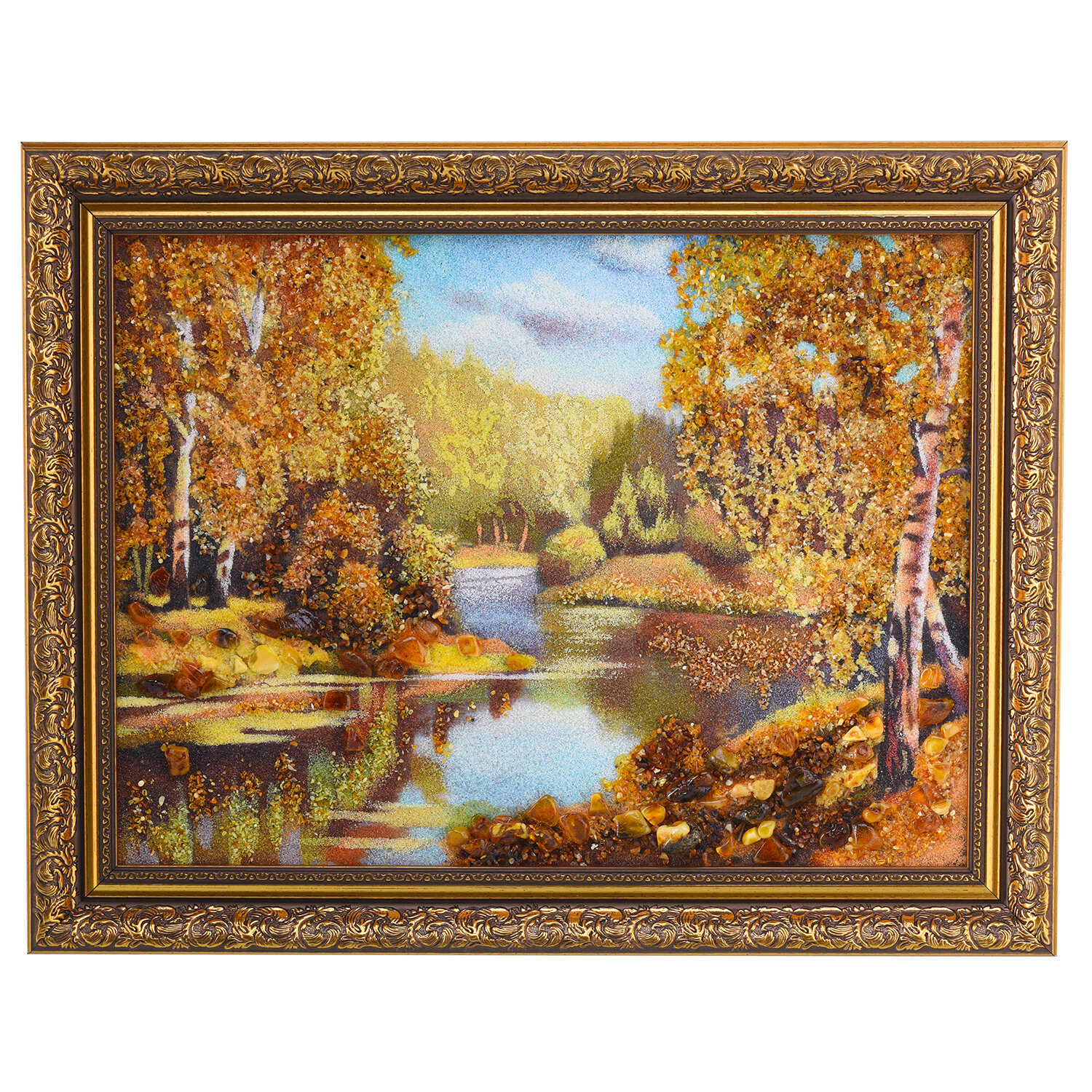 Картина янтарная "Ясный день" 30х40 см