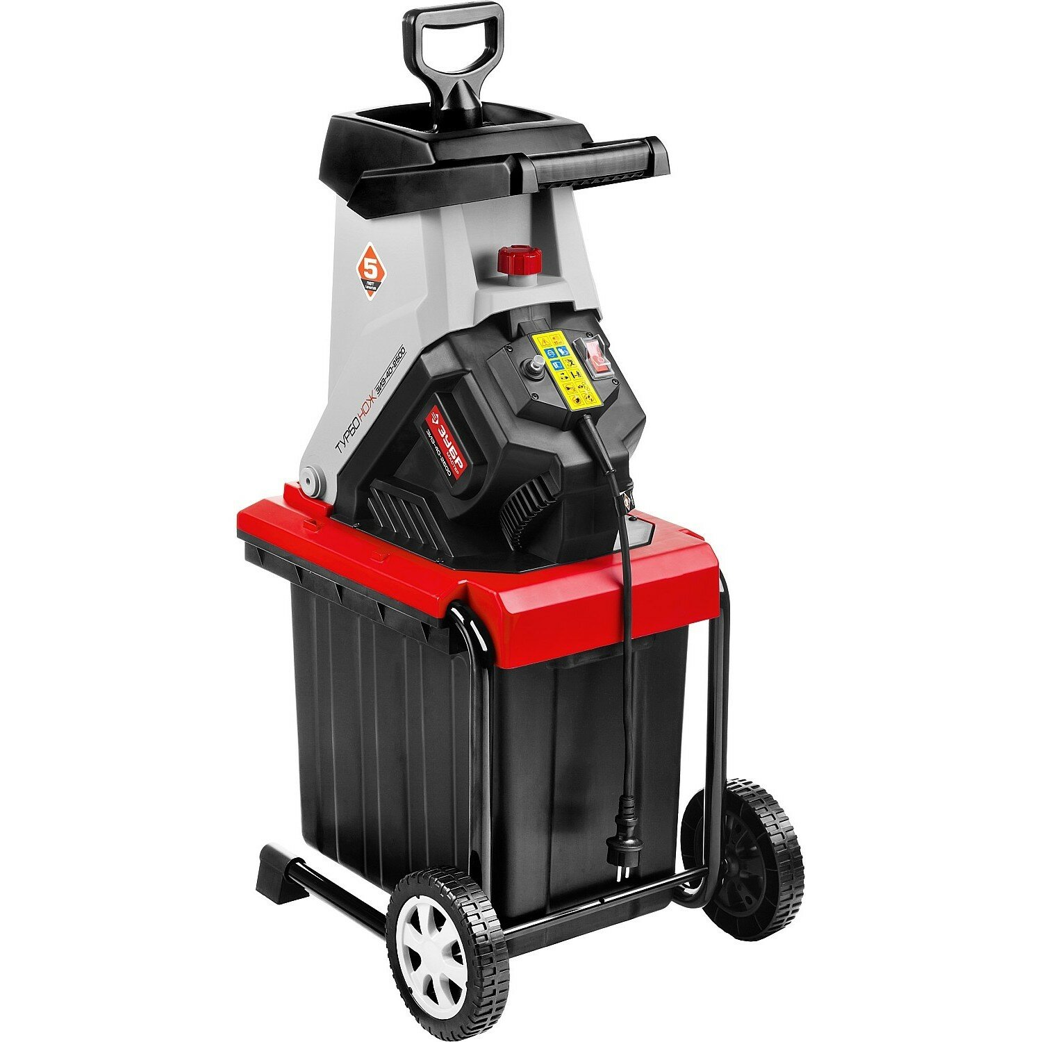 Зубр Измельчитель садовый электрический р/с 40 мм, контейнер 50 л, 2500 Вт