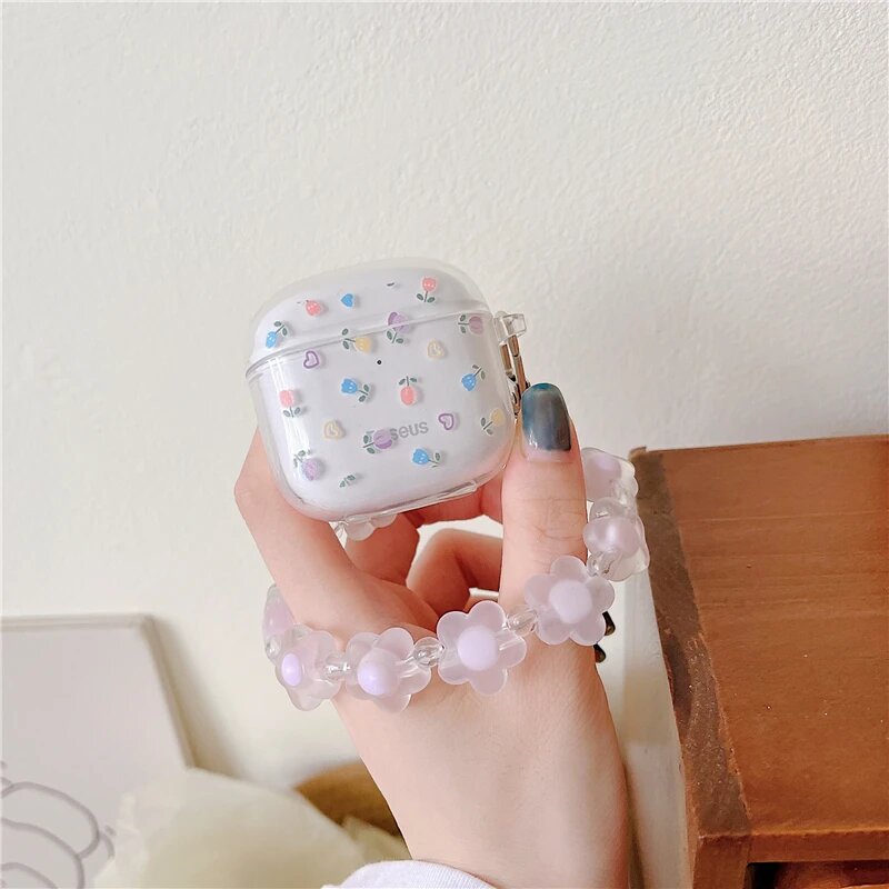 Силиконовый чехол для наушников Baseus Bowie E3 CTOXZK Flower