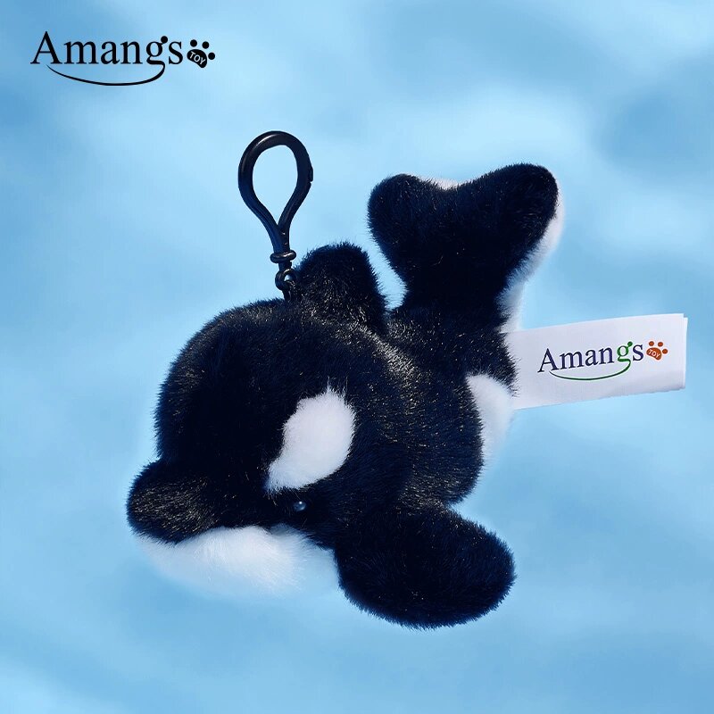 Мягкая игрушка-подвеска в виде кита или акулы-орки, сувенир, украшение для сумки Стиль подвески «Черноморский кит»