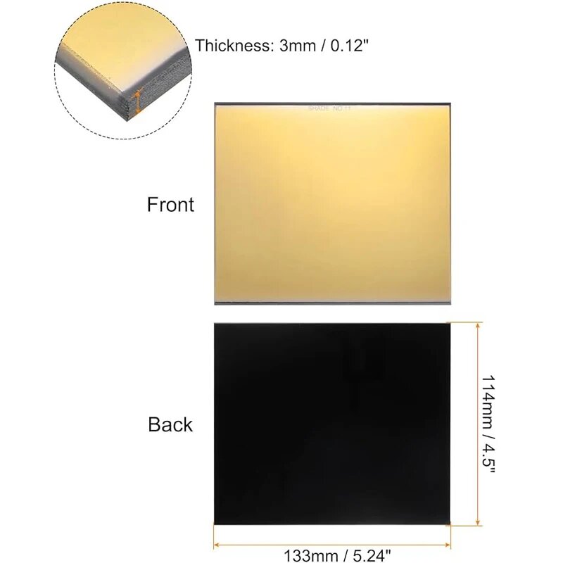 Золотой сварочный фильтр, тень 9-13 Shade 10
