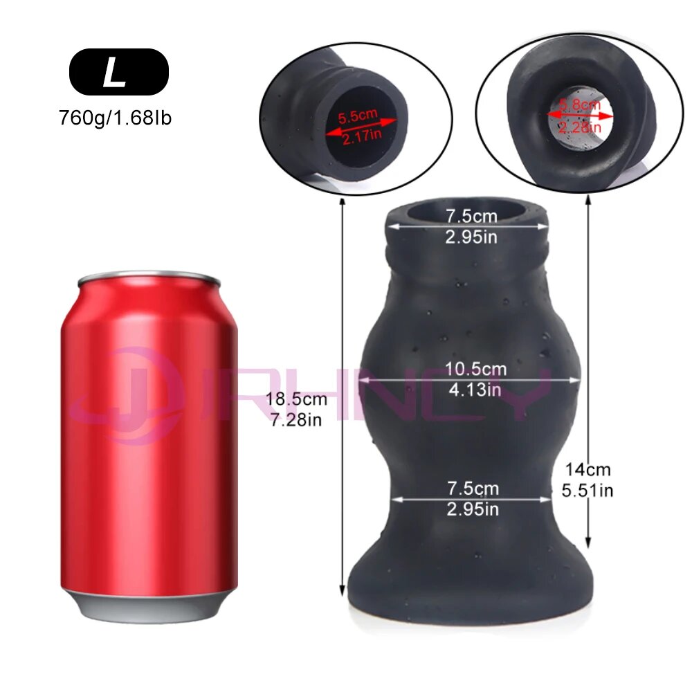 85-105 мм огромная анальная пробка полый фистинг анальный расширение БДСМ анальная пробка Black L