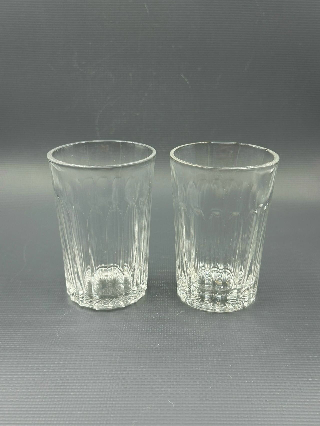 Граненые Стаканы 2 шт Стекло! Высота 9 см