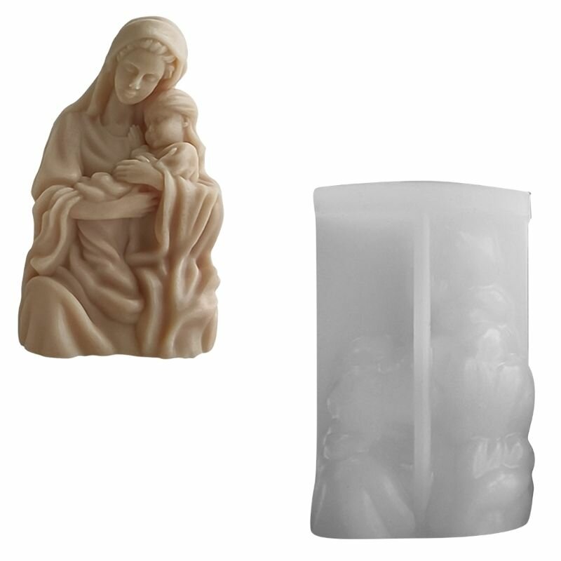 Форма Для Свечи Девы Марии С Младенцем В Руках-1010