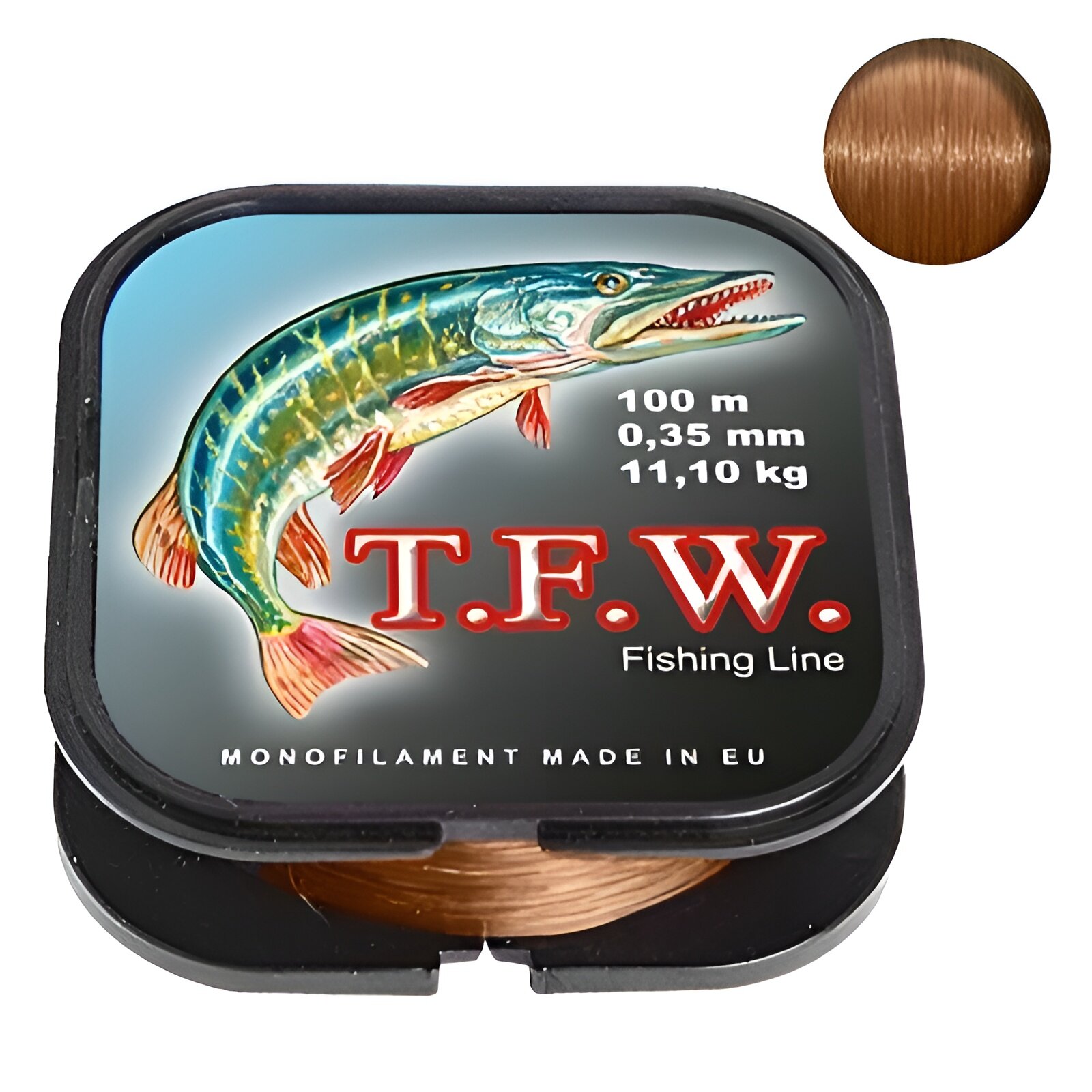 Леска для рыбалки Aqua "T.F.W.", диаметр 0.35 мм, 100 м, 1 шт.