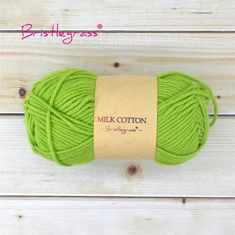 Пряжа BRISTLEGRASS Milk Cotton, Apple Green, 50г