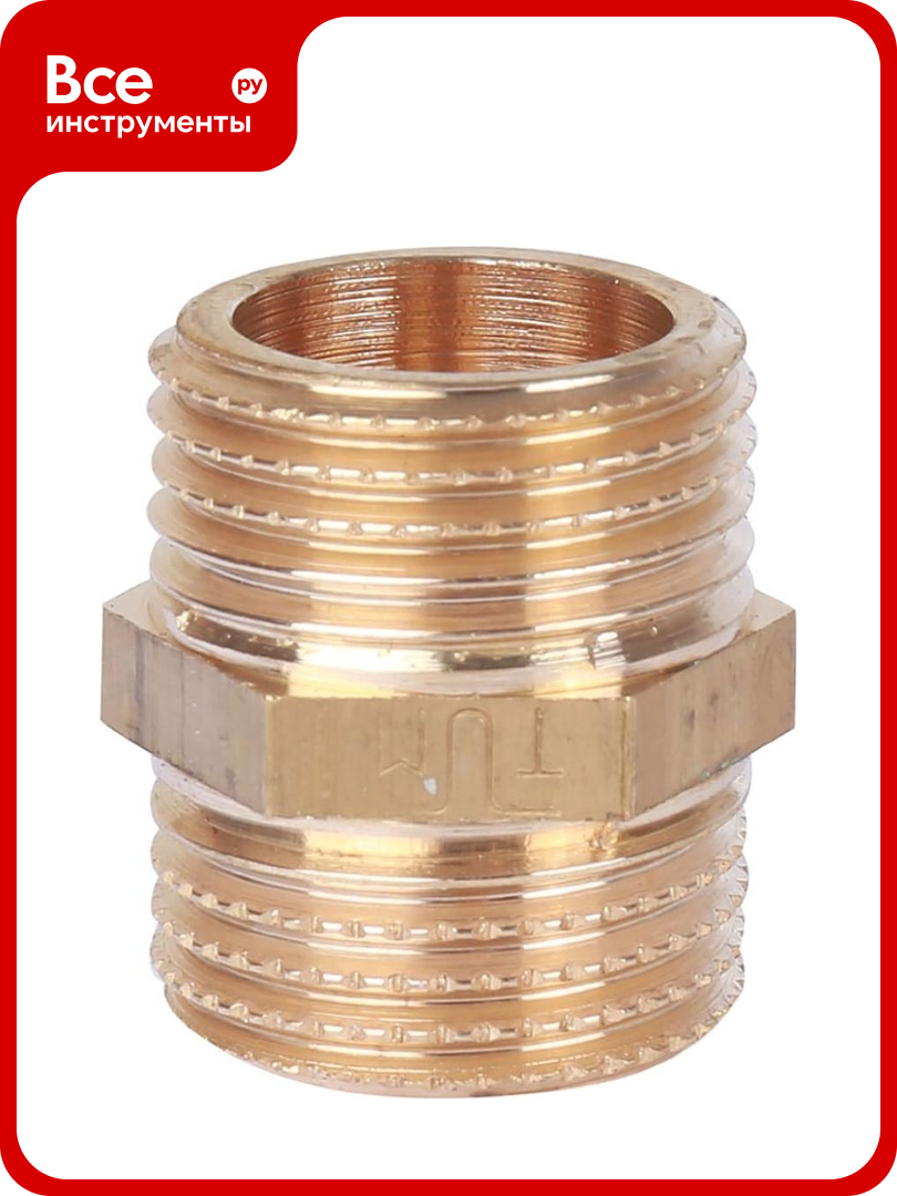 Ниппель Tiemme арт.1552FD пл. прокладка 3/4" 4710003