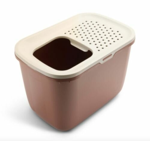 Savic Туалет для кошек Hop in с верхним входом, 58.5 х 39 х 39.5 см, цвет тосканский красный/