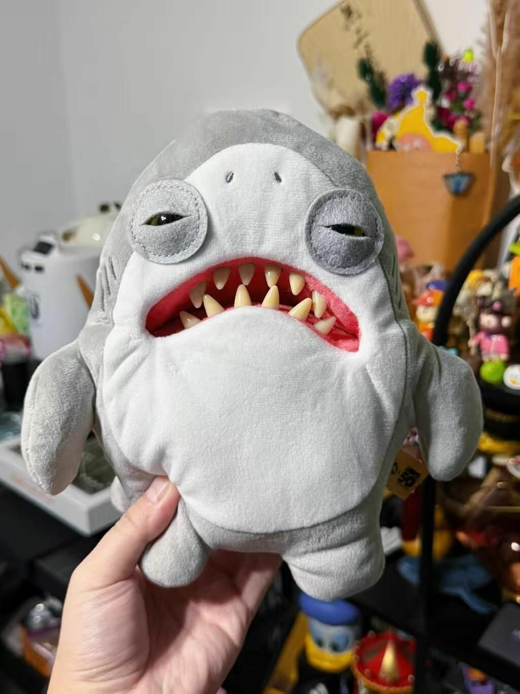 Мягкая игрушка FUGGLER "Акула Фуглер", 17.2 см, плюш, белая，Изысканный подарок