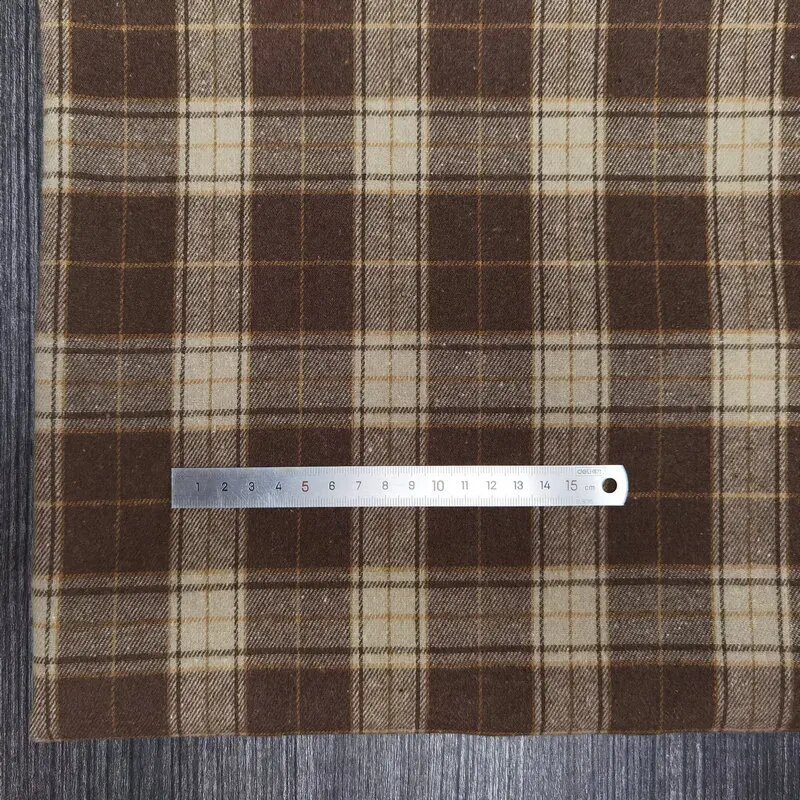 Фланелевая ткань в рубчик коричневая 1,45х100 см, Color: 0091-1 Brown