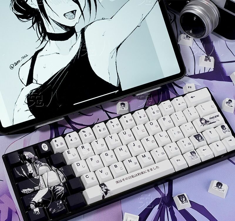 Кейкапы Рейза из Человека-бензопилы для механической клавиатуры 140 шт, Белый