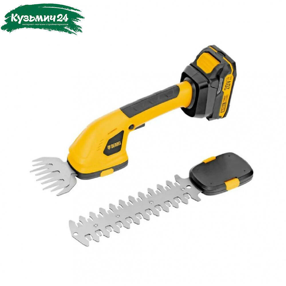 Ножницы-кусторез аккумуляторные Denzel GS-20, 20В, 1 акк. х 2.0Ah + з. у 59432