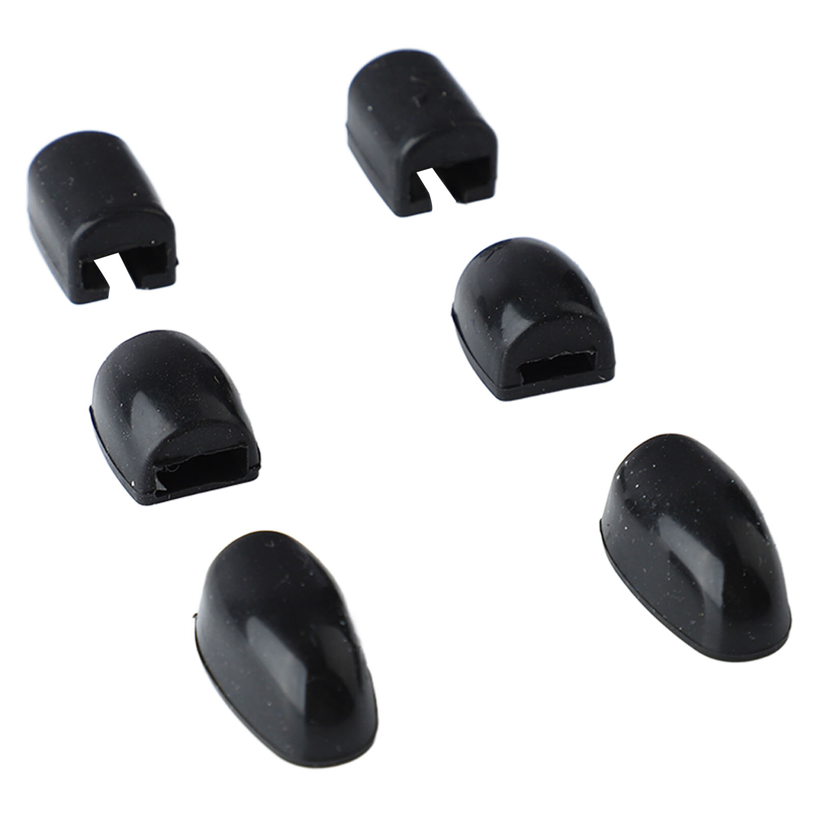 6Pcs Saxophone Key Risers Silicone Comfortable Cushioning Finger Pad Sax Thumb Black