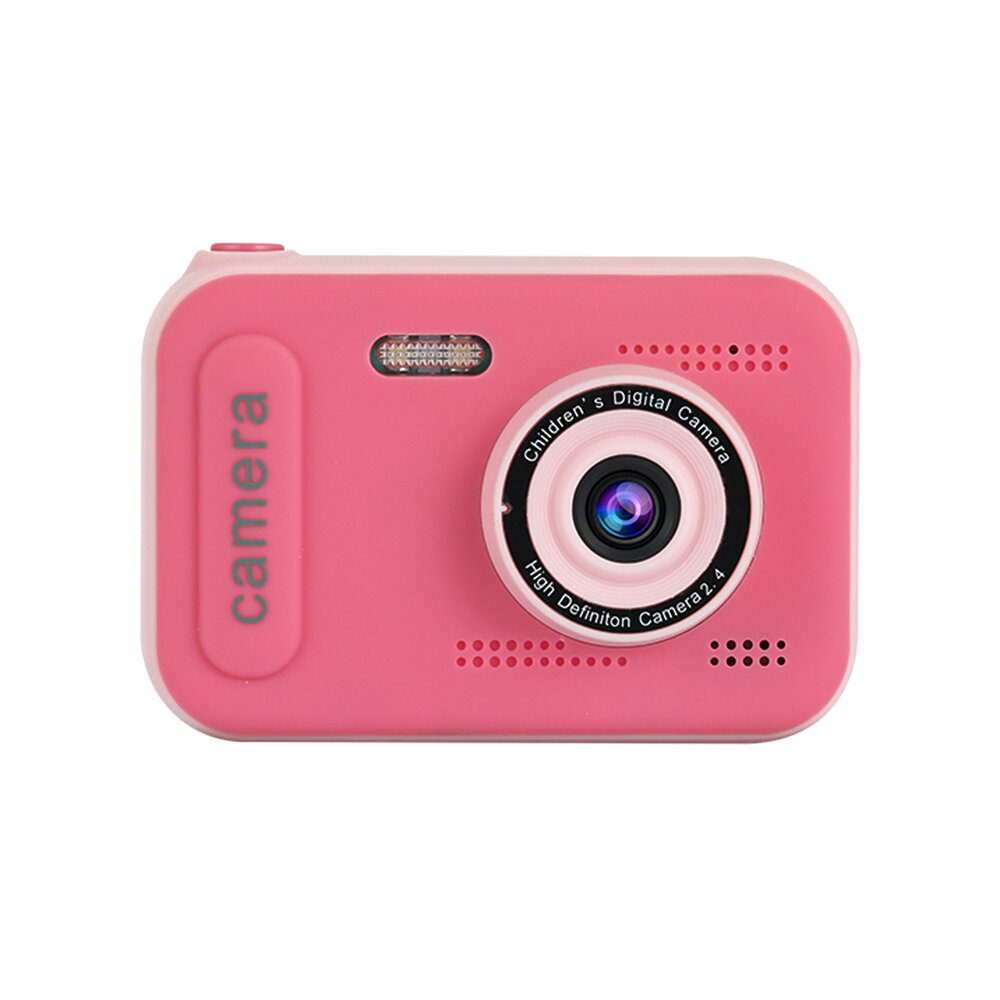 Детская цифровая камера Mini 1080P с видео записью Двойная линза Экран IPS 2.4 дюйма Встроенный аккумулятор Фоторамки Игры Ремень для шеи Подарок для мальчиков девочек Белый Розовый Хаки (выбор) Размер фото 48M 20M 18M 16M 12M 8M 5M 3M 2M Разрешение