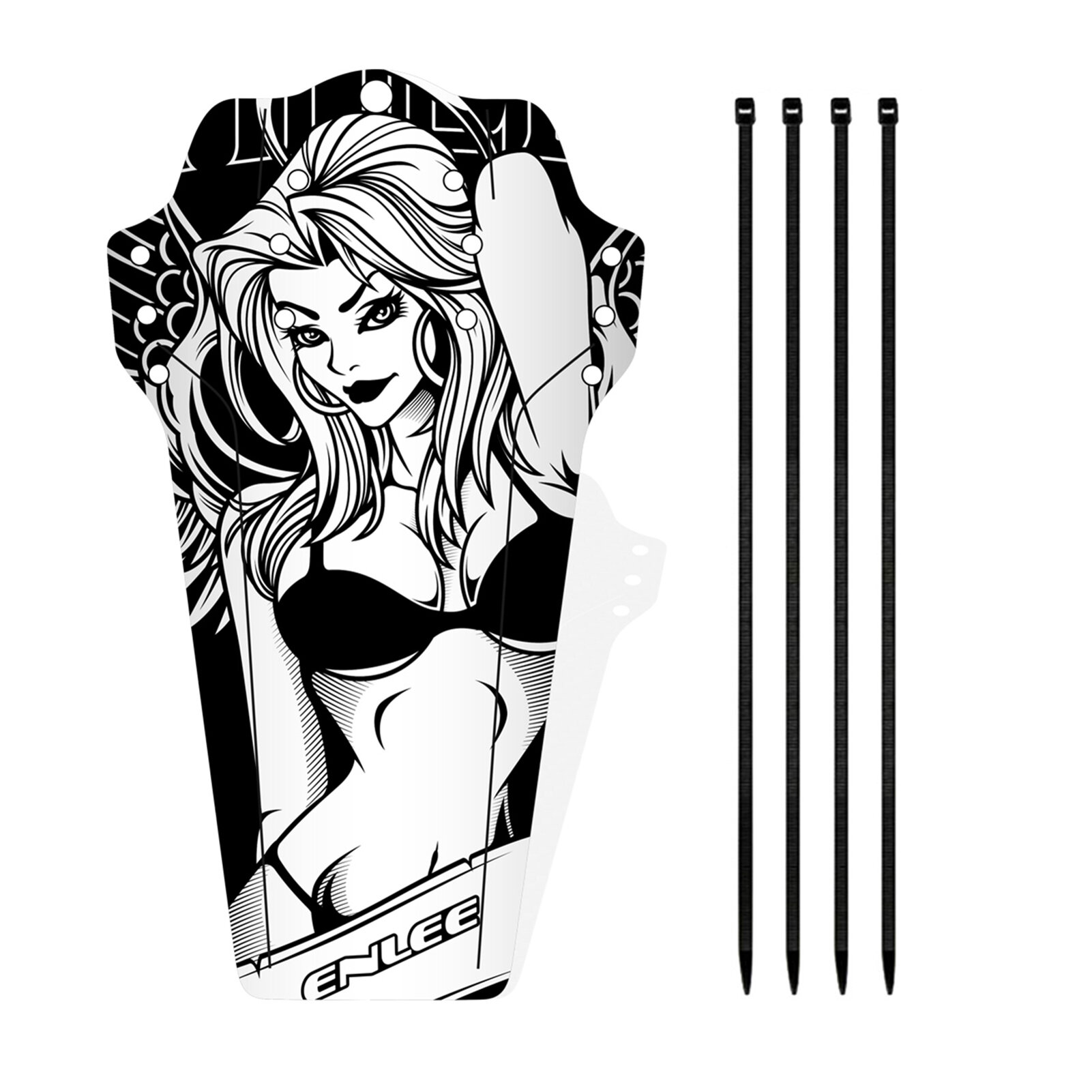 1pc Bike Fender Mountain Road Mud Guard Front and Rear Compatible Cycle Mudguard with Fixing Straps Accessories