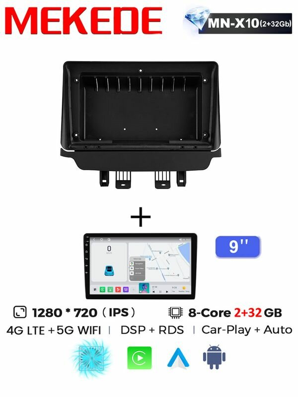 Магнитола 9" Mekede MN X10 Pro 2/32 Gb Mazda CX-3 DK Mazda 2 DJ 2014-2023 carplay
