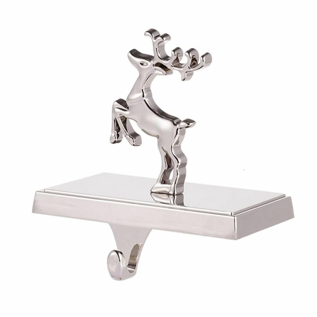 Держатель для рождественских чулок из цинкового сплава с серебряными деталями