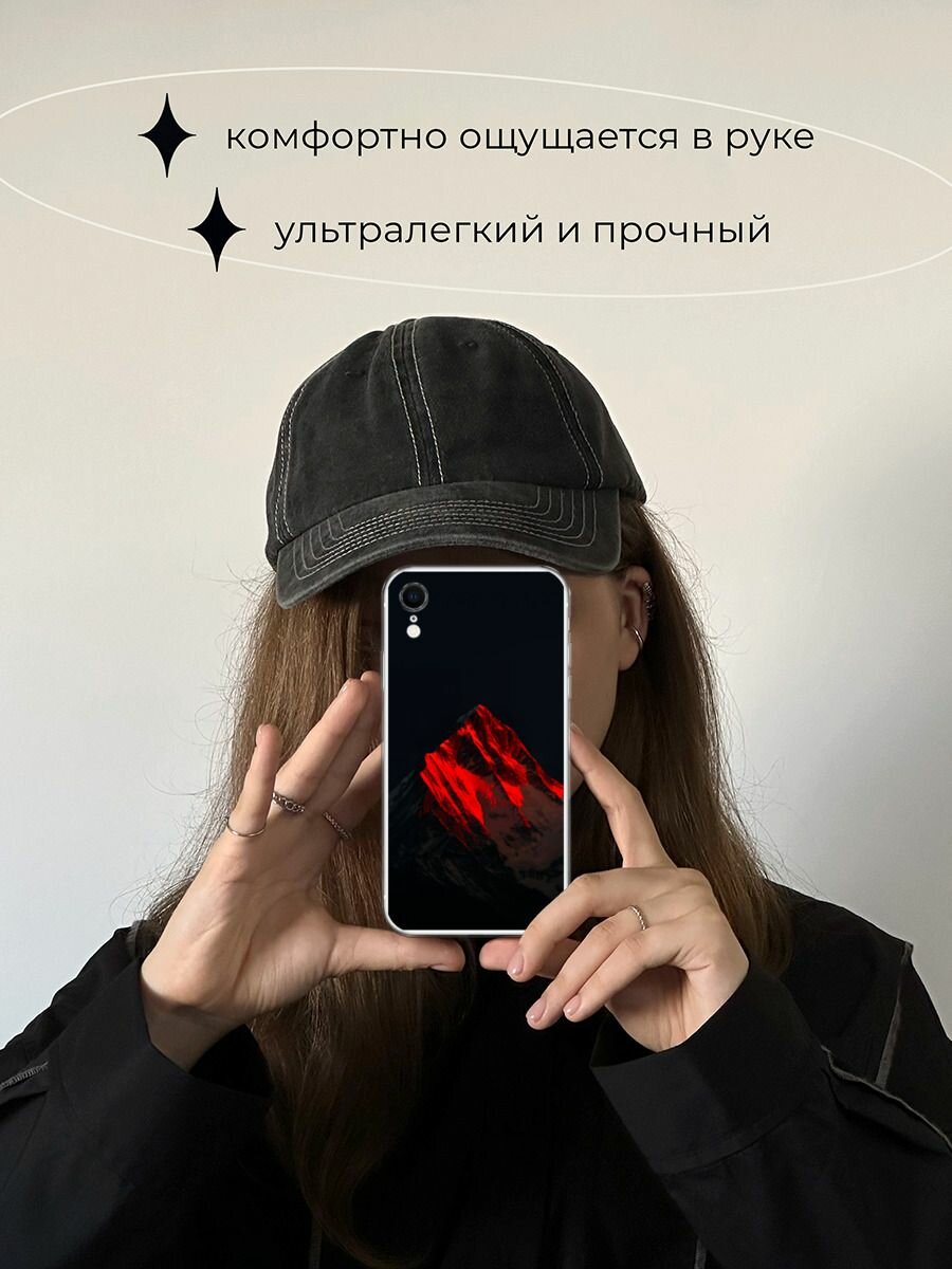 Силиконовый чехол на Apple iPhone XR / Айфон XR с принтом Красная гора — фото 1