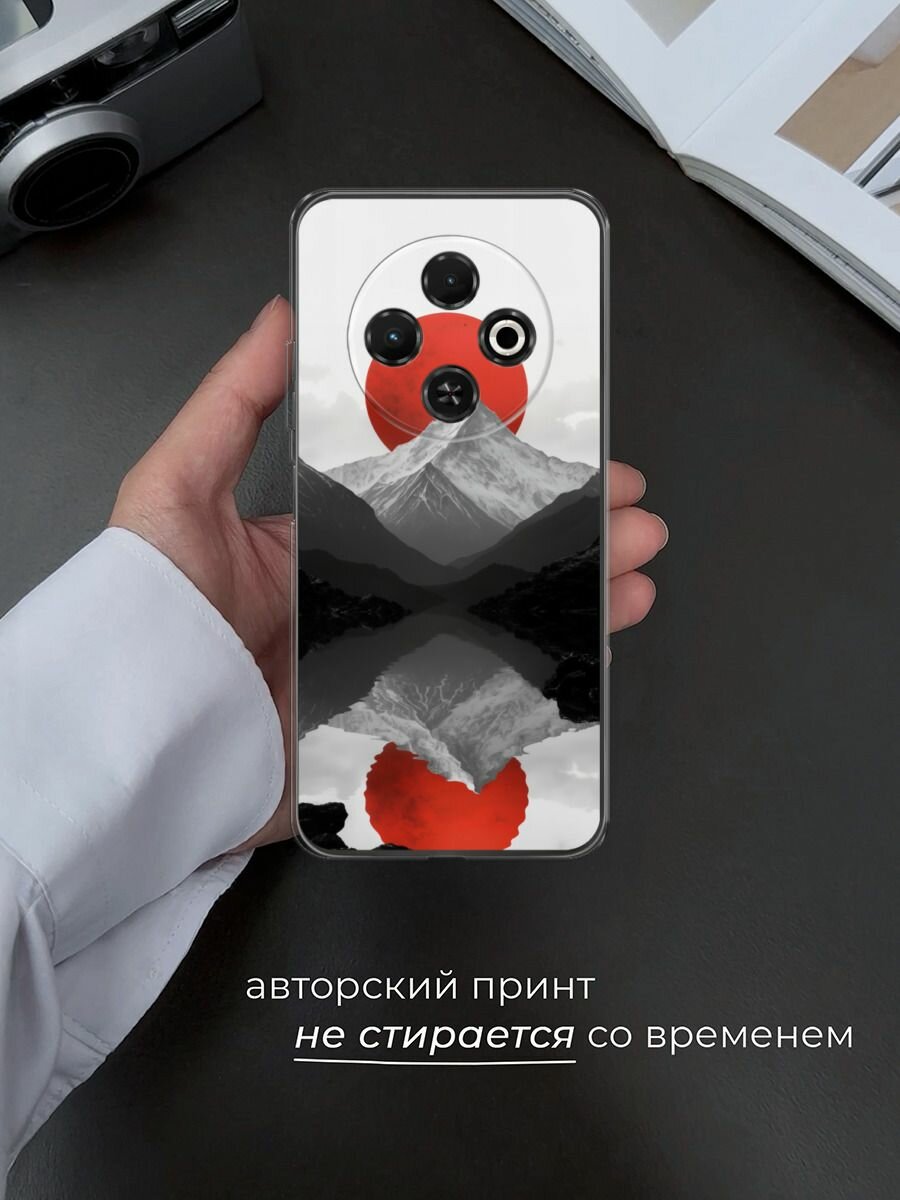 Чехол на Tecno Spark 30C / Текно Спарк 30C с принтом Белая гора — фото 1