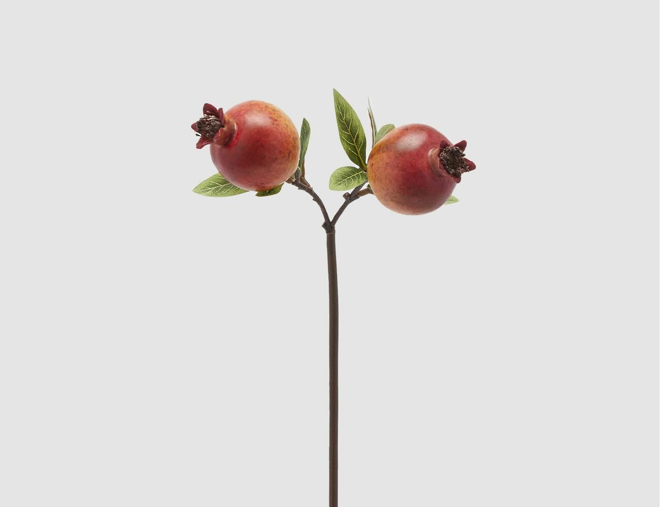 Декоративная искусственная ветка зрелые гранаты, пластик, красная, 33 см, EDG 2500029A240-1