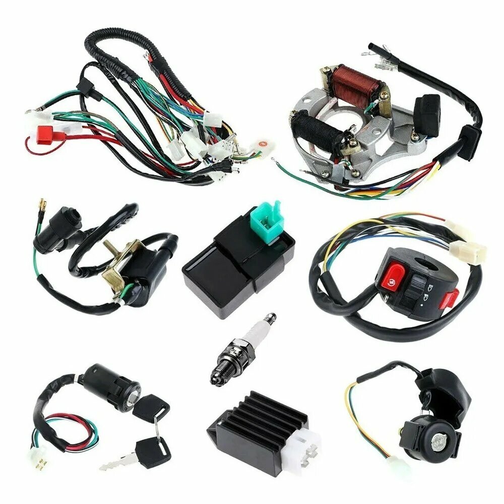 Полный комплект соленоида катушки зажигания CDI жгута проводов статора для электрического квадроцикла ATV 50Cc - 125Cc