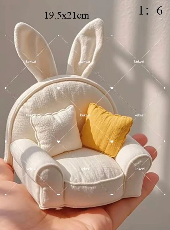 Мини-диван для кукольного домика 1/6 1pcs