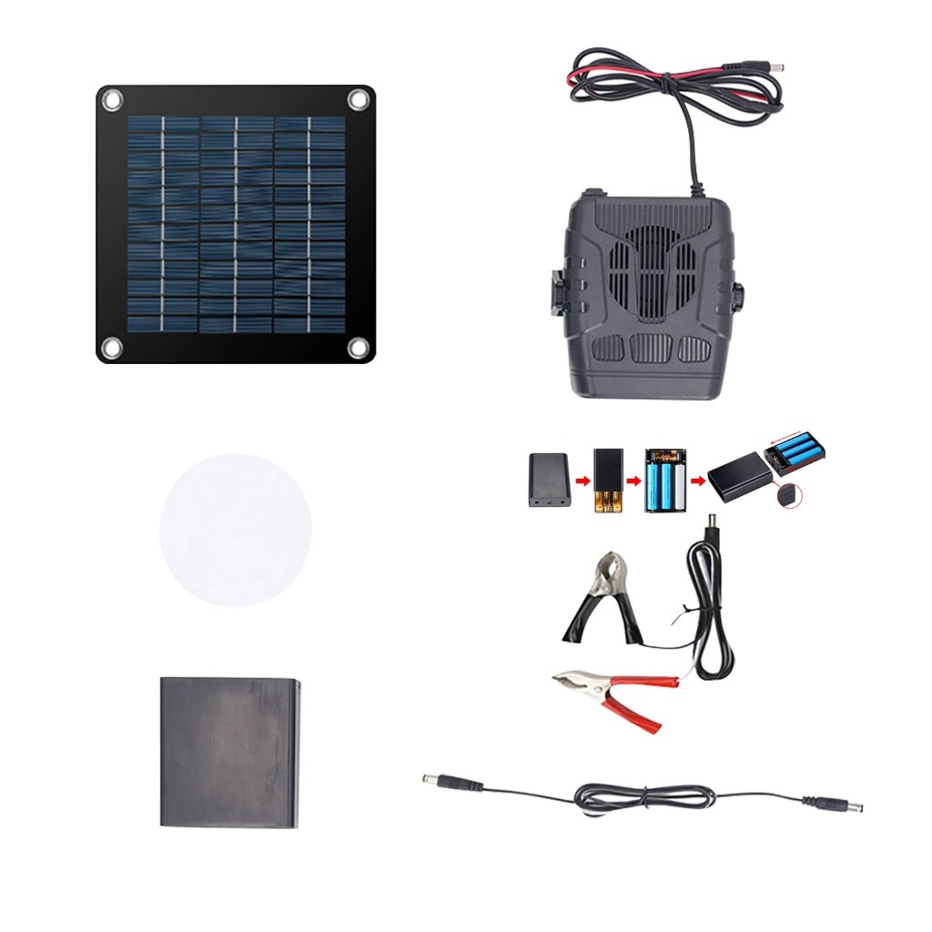 Солнечный квадратный обогреватель для классной доски с батарейным отсеком и зажимными аксессуарами (без аккумулятора)
