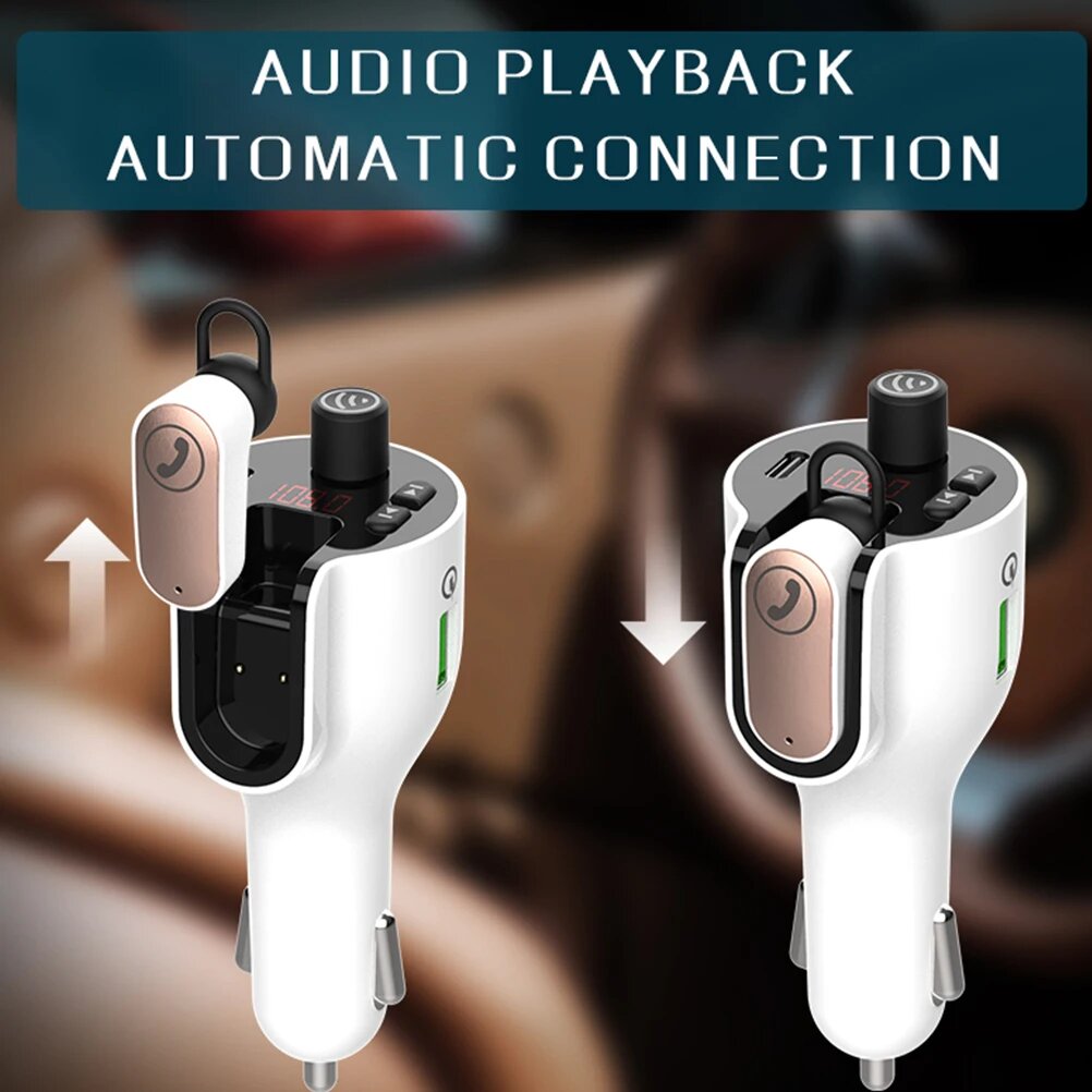 1 шт. автомобильные наушники Aux Out Handsfree, беспроводные наушники, USB-порт для зарядки, многофункциональный адаптер для Mp3-плеера
