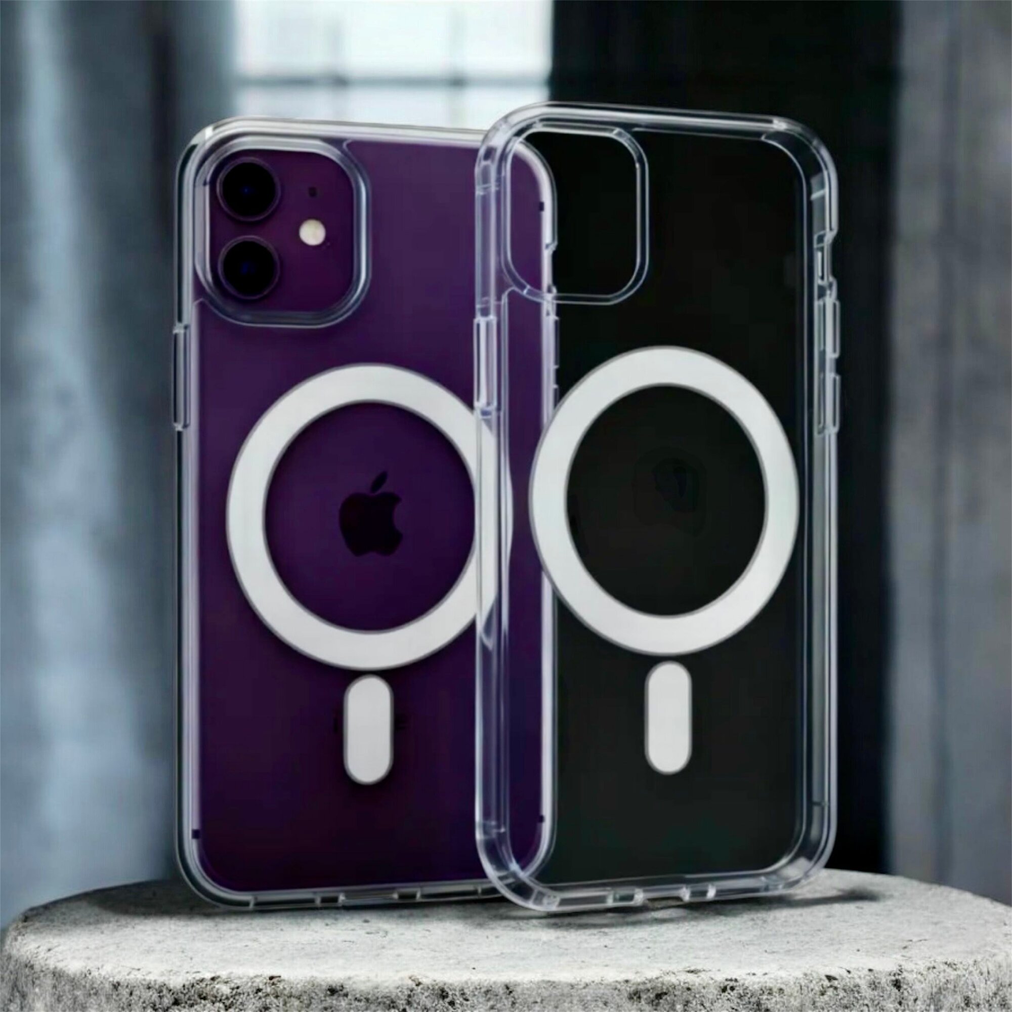 Прозрачный чехол для IPhone 11 силиконовый чехол для айфона с магнитом