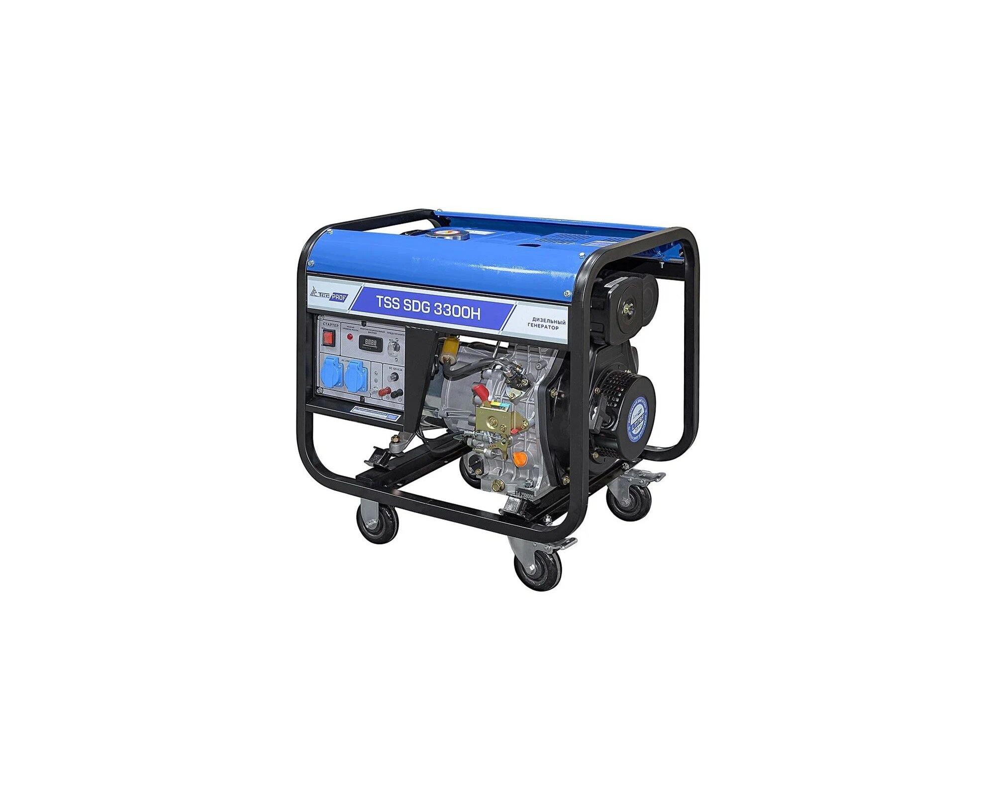 Генератор ТСС SDG 3300H, 3 кВт, 220 В, 178FE, 4-тактный, дизельный, глушитель