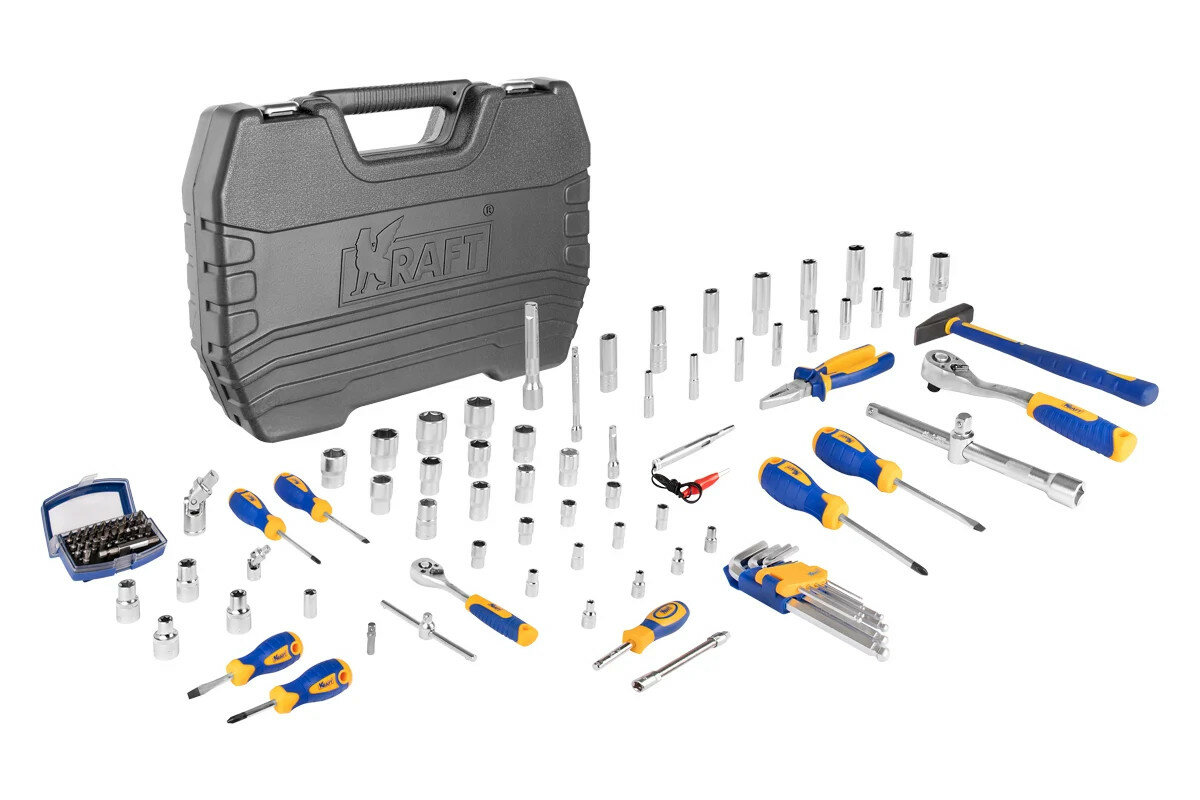 Набор инструмента KRAFT 109 предметов (1/2"Dr и 1/4"Dr)