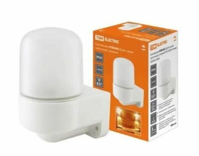 Светильник НПБ400-2 для сауны настенный, угловой белый, IP54, 60 Вт, белый, 0303-0050