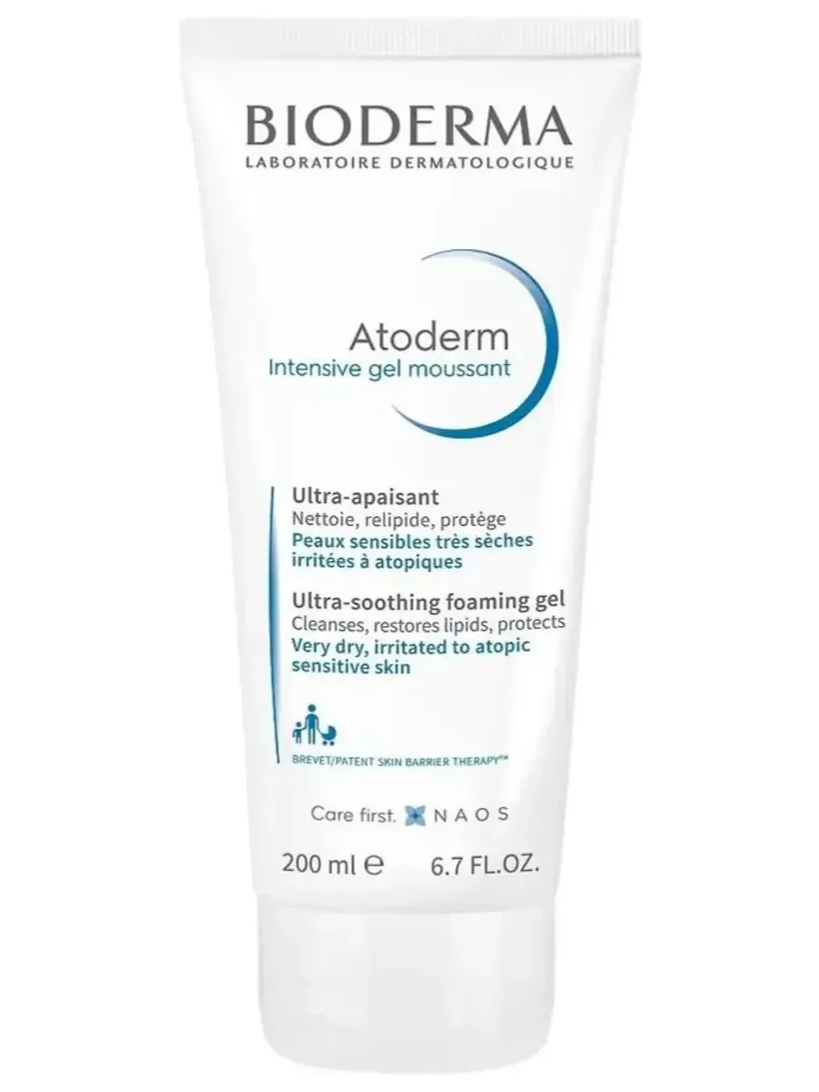 Гель-Мусс Интенсив Bioderma Atoderm Intensive Gel Moussant для атопичной сухой и чувствительной кожи лица и тела, 200 мл