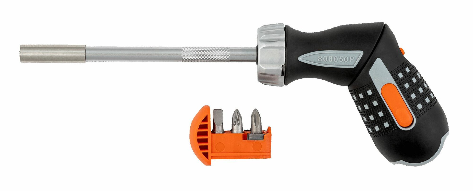 Отвертка, реверсивная, с рукояткой для бит 1/4" пистолетного типа BAHCO 808050P