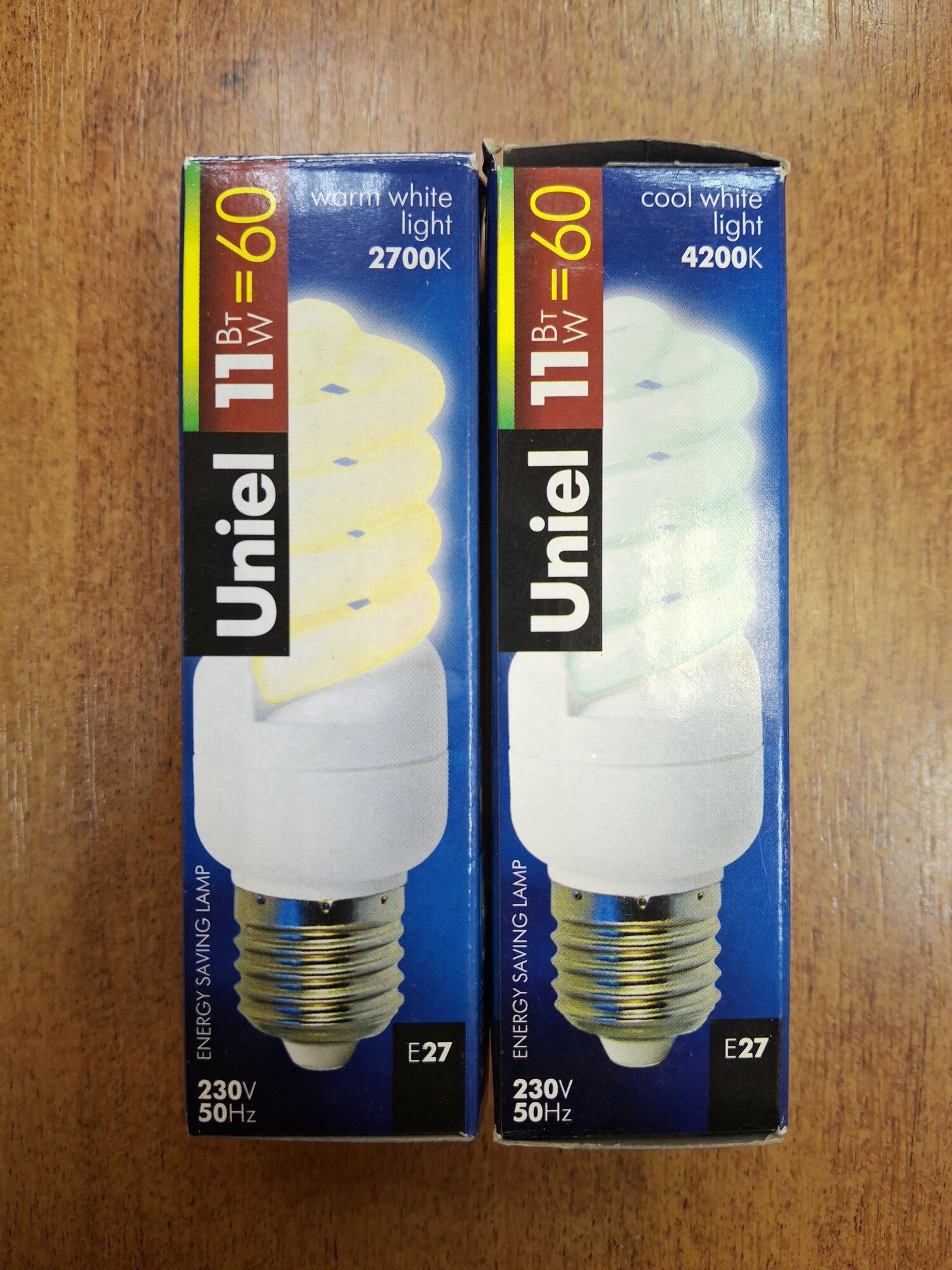 Лампа энергосберегающая Uniel 11W 4200K E27 spiral, индивидуальная упаковка