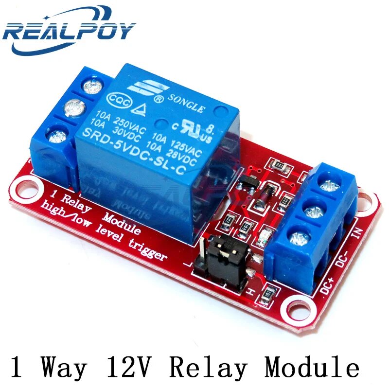 Релейный модуль 12V 1 channel relay REALPOY